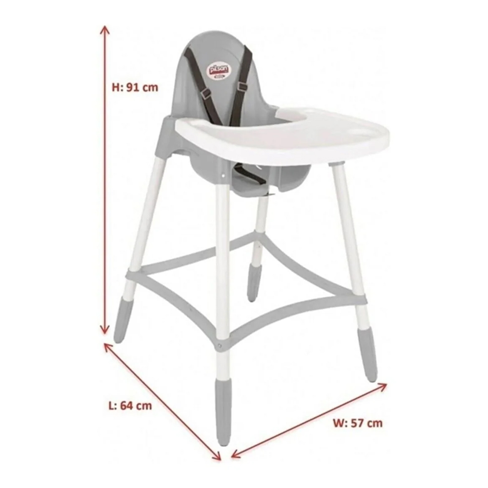 Pilsan Πλαστικό Καρεκλάκι Φαγητού - Star Highchair - 07570 - ΓΚΡΙ ...